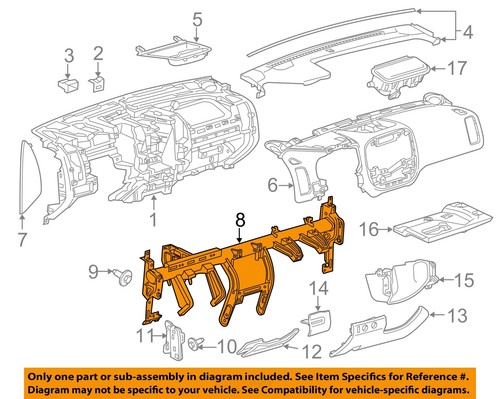GM OEM 15-19 Canyon Instrument Panel Instrument Panel-Reinf Beam ...