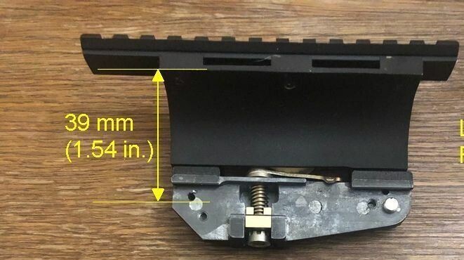 BP-02 LOW RISE POSP SIDE RAIL TO WEAVER PICATINNY MOUNT ADAPTER SUPER ...