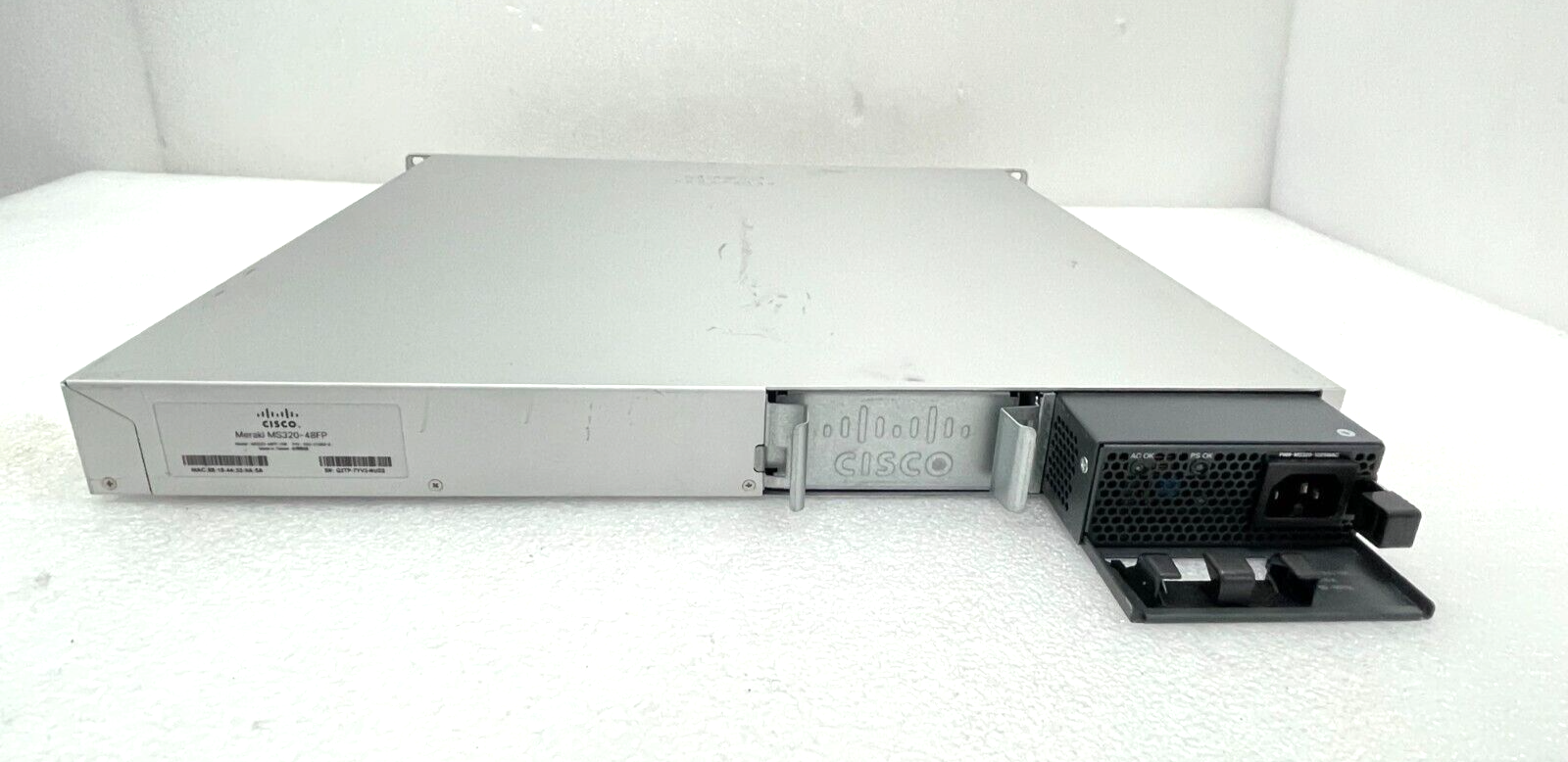 Cisco Meraki MS320-48FP-HW 48 Port PoE Gigabit Switch w/ POWER CORD ...