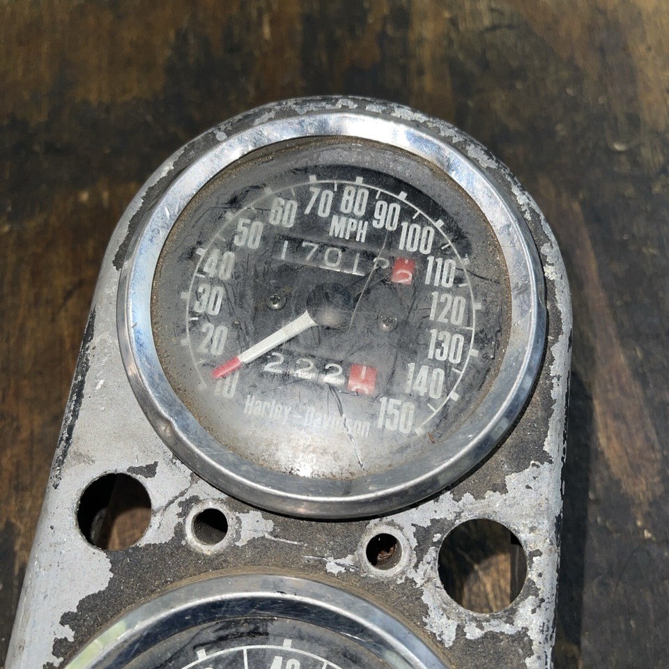 Harley Shovelhead Super Glide Low Rider Speedometer Speedo Tach Gauge ...