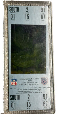 Super Bowl XXV (25) Commemorative Ticket Stub New York Giants Buffalo ...