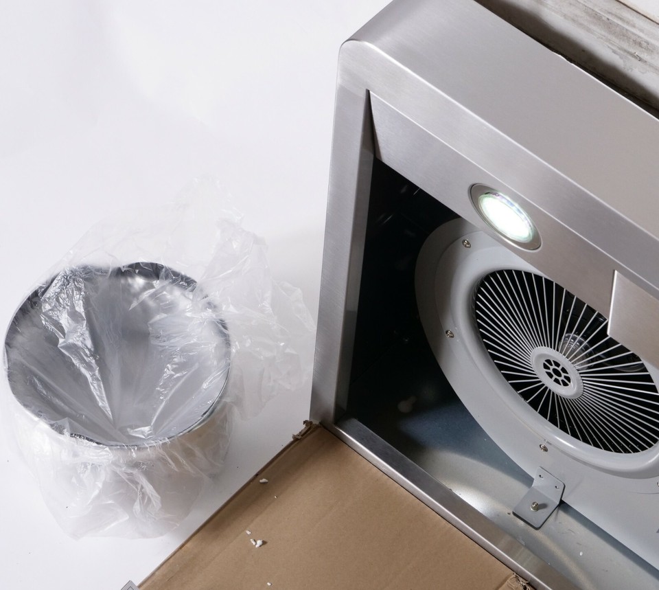 30 in. Under Cabinet Range Hood 500 CFM, Push Button, Stainless Steel ...