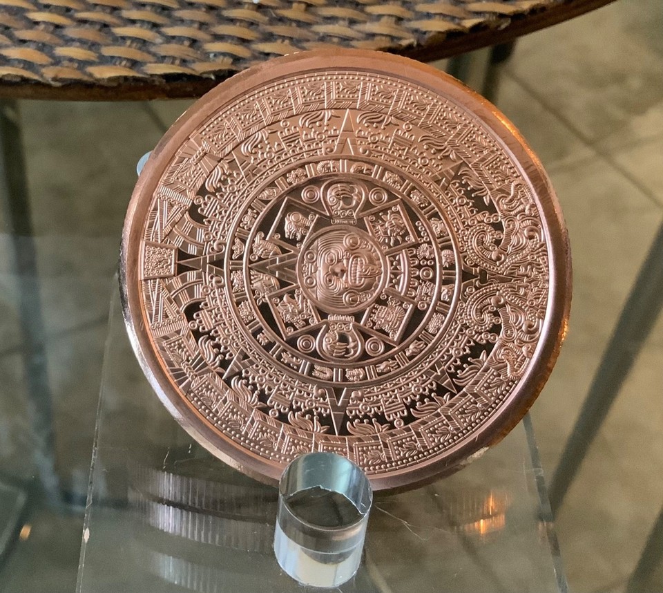5 oz Aztec Calendar Copper Round .999 Fine Copper Bullion 5 AVDP Ounce ...