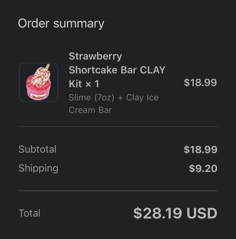 Peachybbies Slime Strawberry Shortcake Bar CLAY Kit RARE WITH ACTIVATOR ...