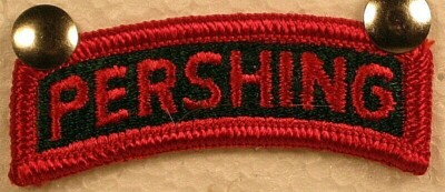 US Army PERSHING Full Color Green and Red Tab Insignia Patch Rare ...