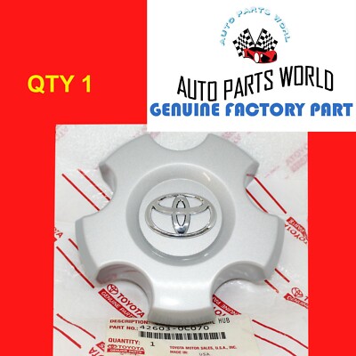 GENUINE OEM TOYOTA SEQUOIA TUNDRA 18" SILVER WHEEL HUB CENTER CAP 42603 ...