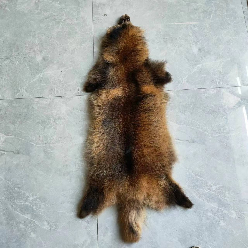 Heavy Fluffy Fur Hides Real Raccoon Pelts Leather for DIY Craft ...