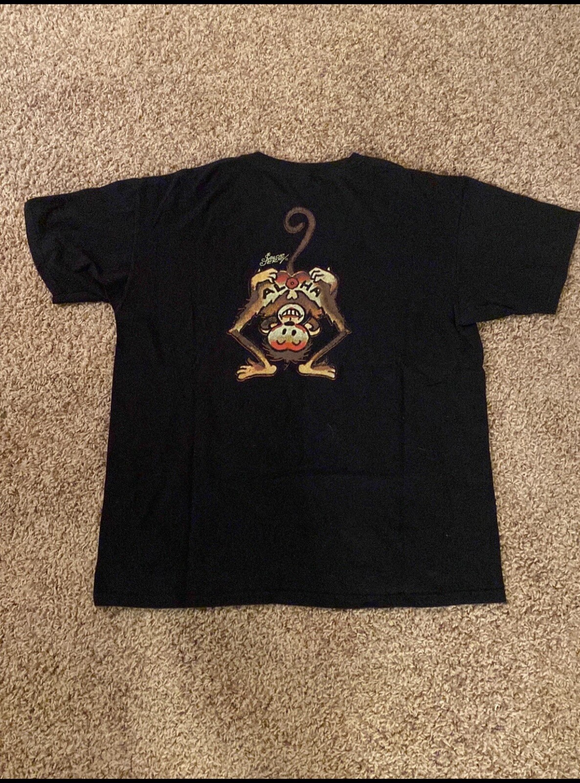 Vintage Sailor Jerry Aloha Rum 1940's Pinup T-Shirt R… - Gem