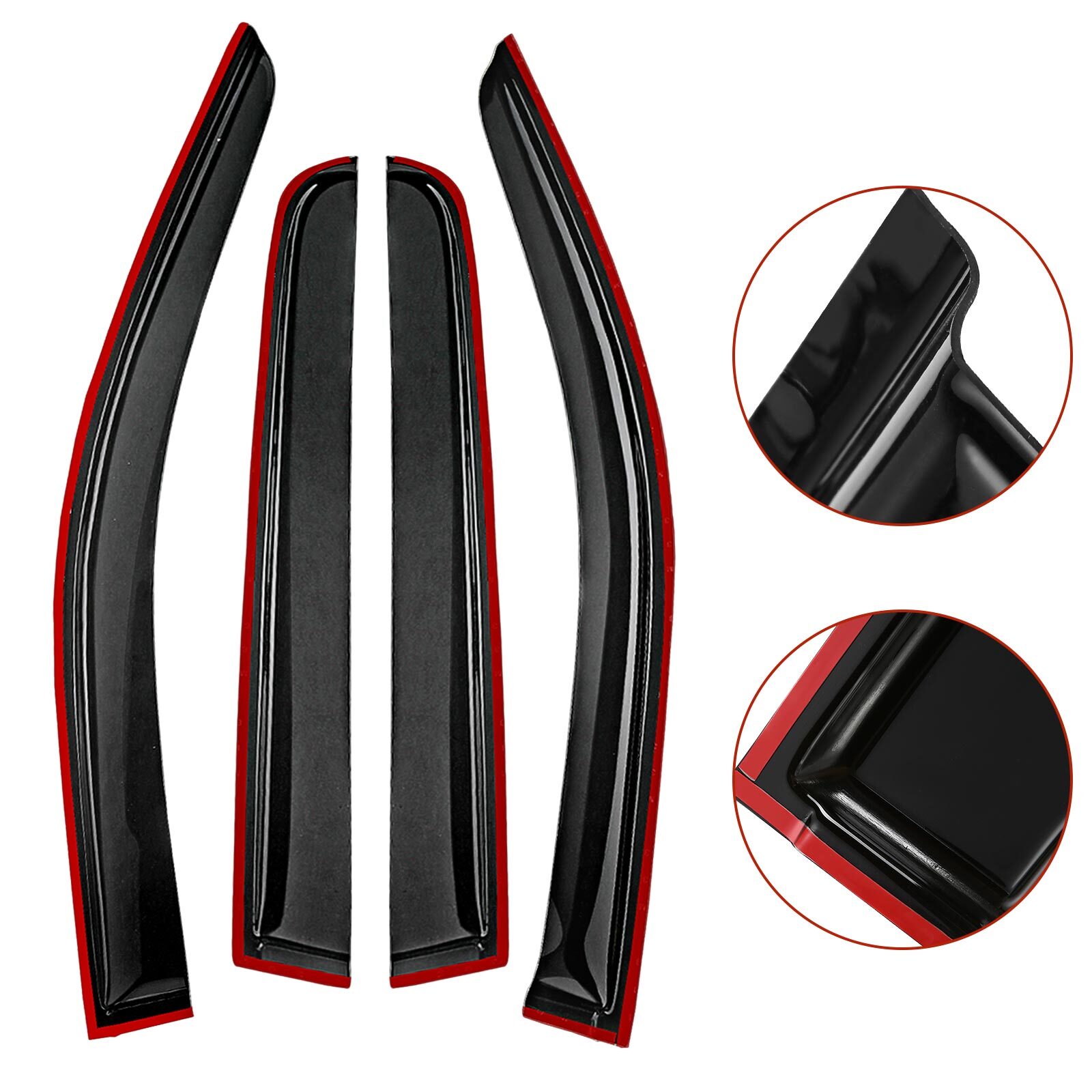 4Pcs Window Visors Weathershields for Ford Ranger PX MKII MK2 2011-2020 ...