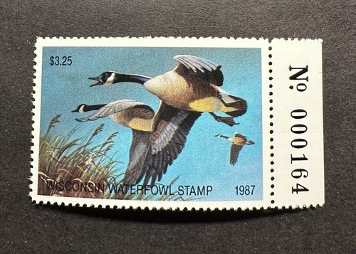 WTDstamps - 1987 WISCONSIN - Lot3 - State Duck Stamp - Mint OG NH ...