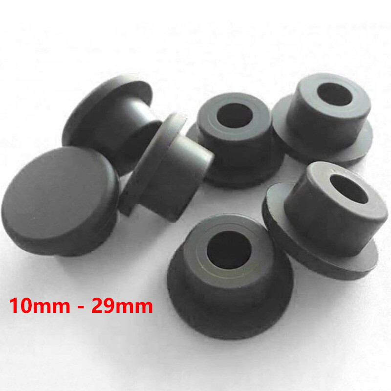 Black Silicone Rubber Blanking End Caps Tube Pipe Inserts Plug Bung ...