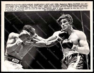 Emile Griffith Nino Benvenuti Boxing 7" x 9" Original Vintage ...