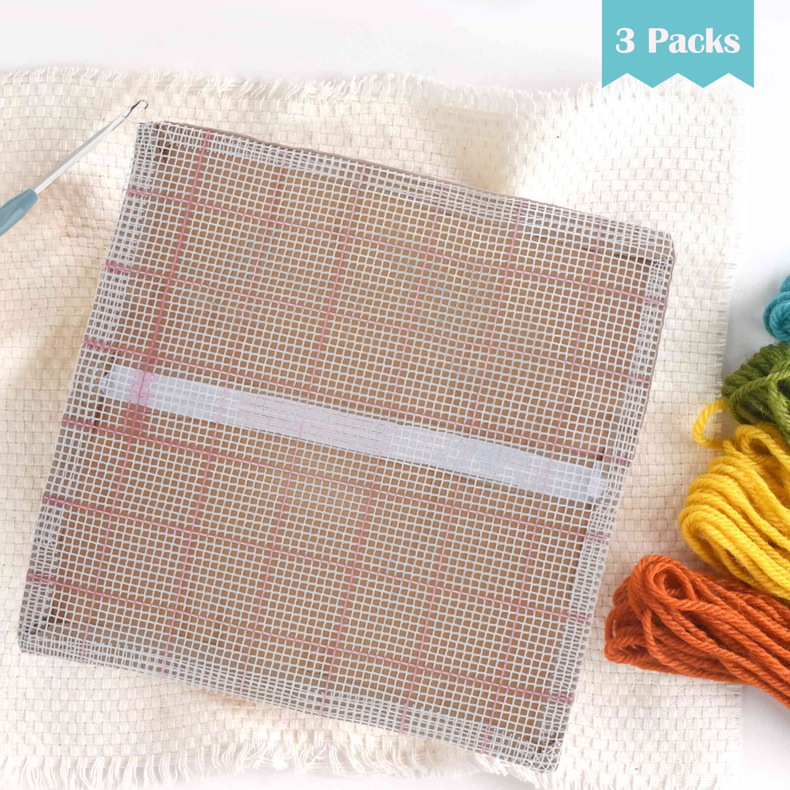 Latch Hook Pillowcase Rug Making Canvas,DIY Hooking Rug Mesh Canvas Rug ...