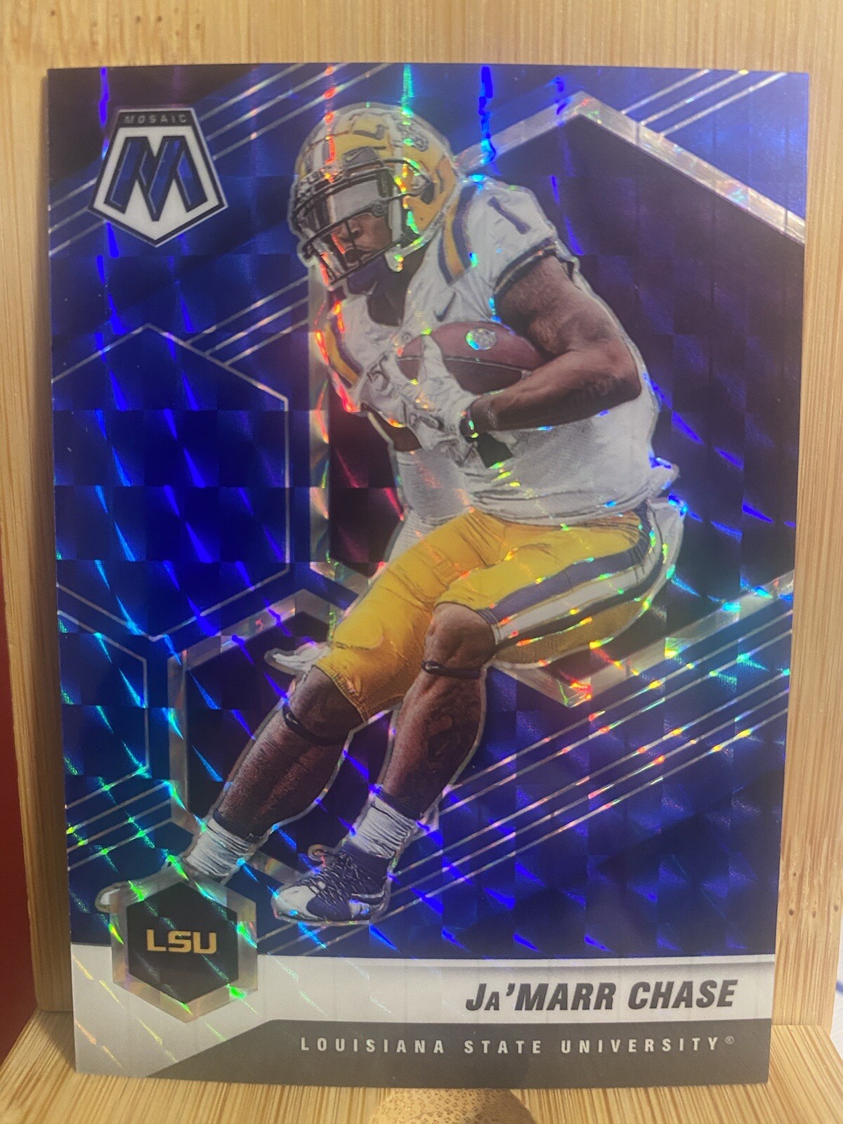 2022 Panini Mosaic Draft Picks Blue Prizm Ja’marr Chase 20/75 Bengals ...