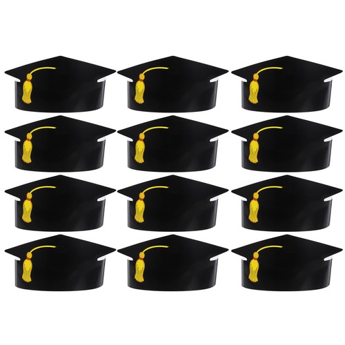 Set of 6 Graduation Hat Paper Party Favors DIY Hats Caps Decorations ...