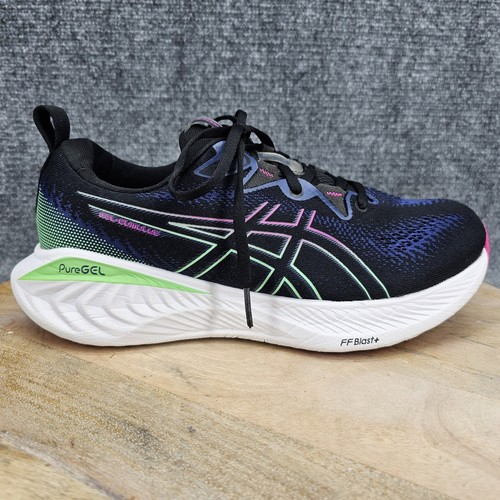 Asics Gel Cumulus 25 Womens Size 10 Black Blue Athletic Running Shoes ...