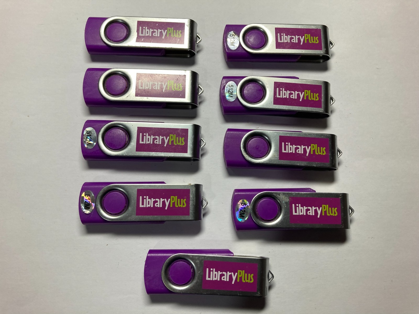 Job Lot 512mb x 9 Generic Rotary Style USB 2.0 Flash Drive Memory ...