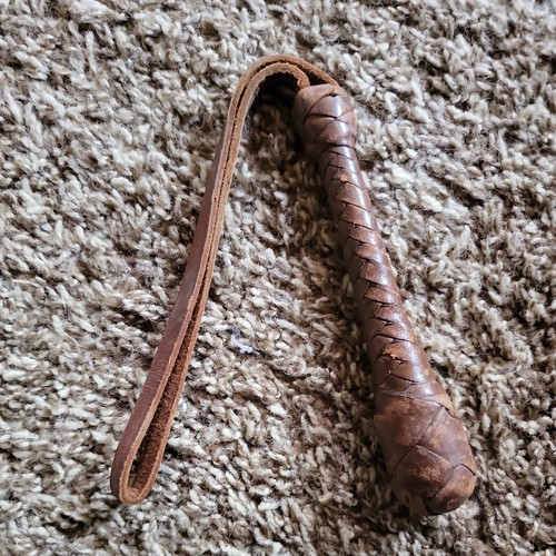 Vintage Leather Spring Slap Jack Black Jack Sap Jack Braided 6" Display ...