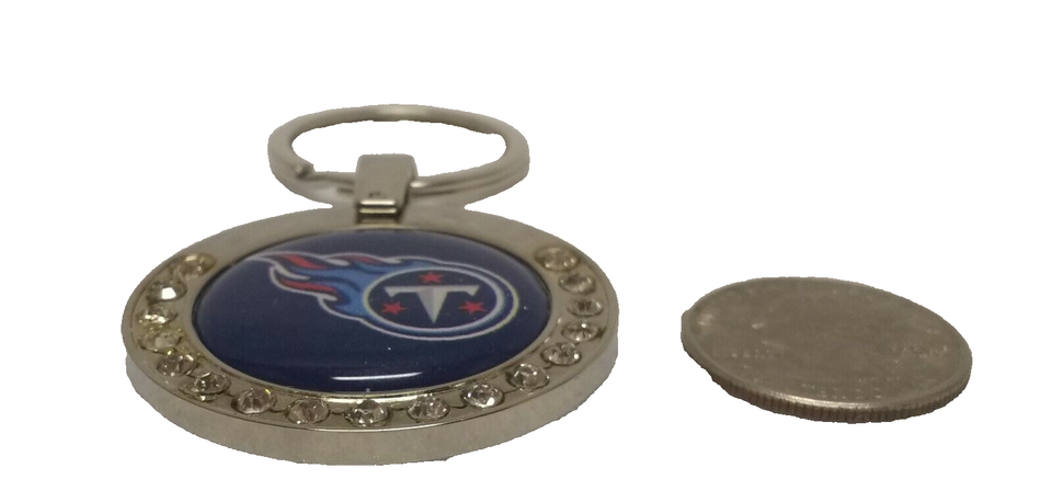 Tennessee Titans NFL Licensed Premium Rhinestone Keychain with split ...