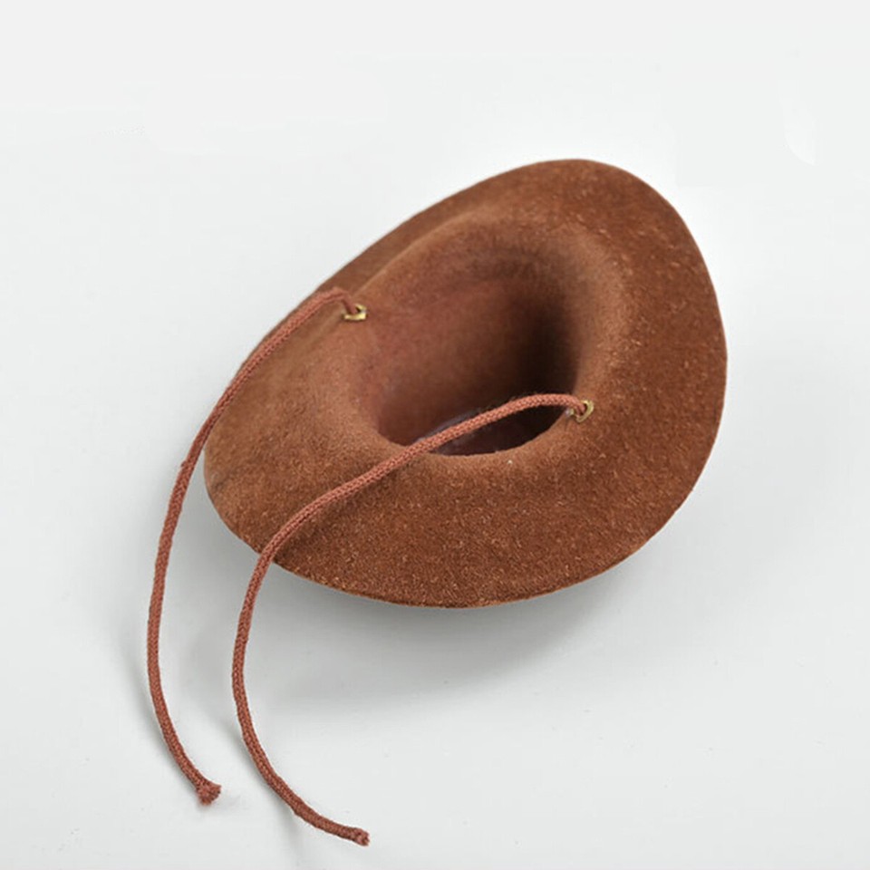 1/6 Scale Cowboy Hat Props Mini Flocked Cowboy Hat for 12inch Action ...