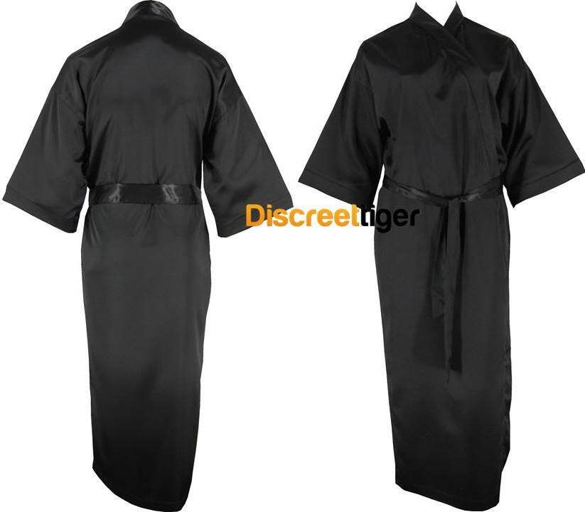 Full Body Length Kimono Satin Robe Bath Dressing Gown Bridal Party ...