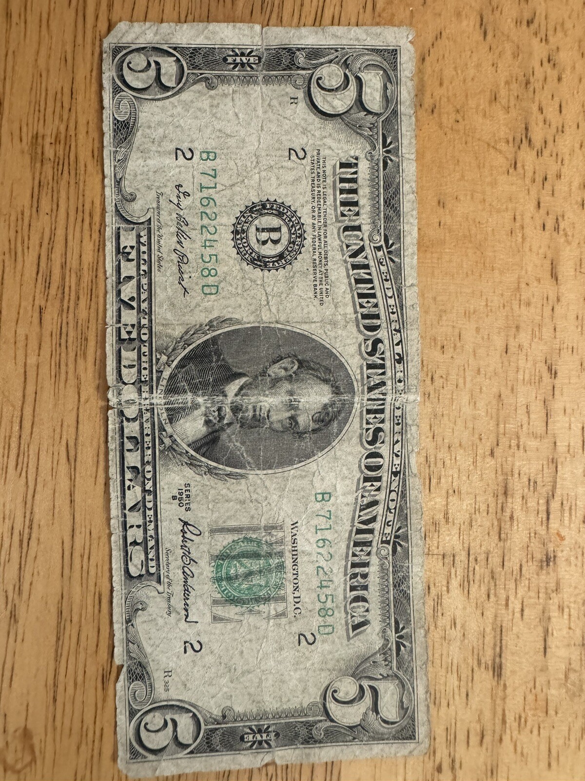 old currency notes 5 Dollar Bill Series 1950 B | eBay