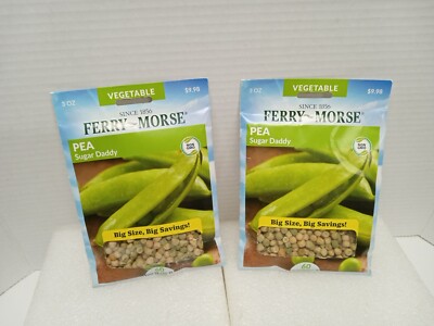 Ferry-Morse Pea Sugar Daddy Seeds 3 Oz Non GMO 60 Days To Harvest - Lot ...