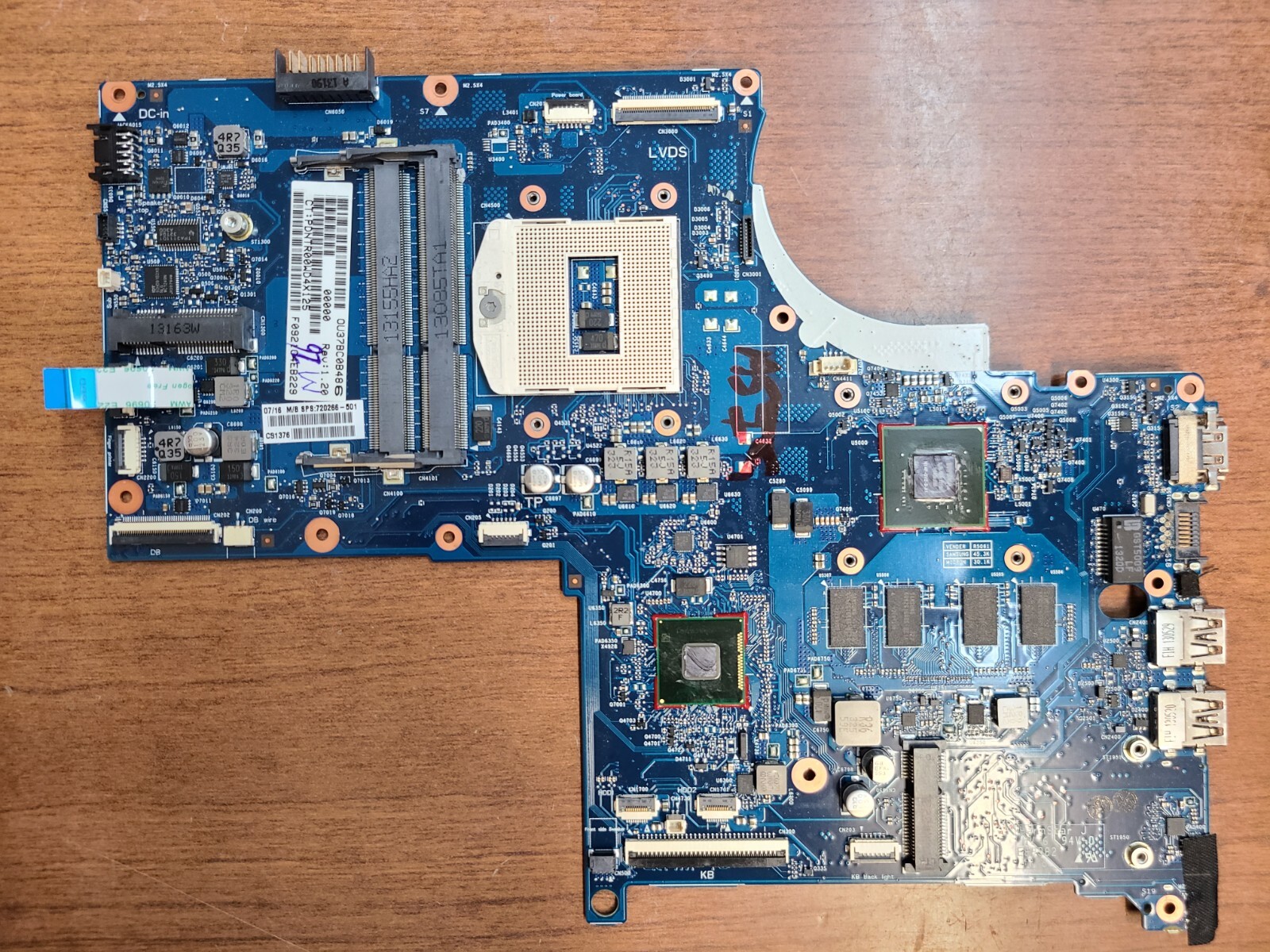 HP ENVY 17T-J000 17T-J 17-J INTEL SOCKET G3 MOTHERBOARD 720266-501 AS ...