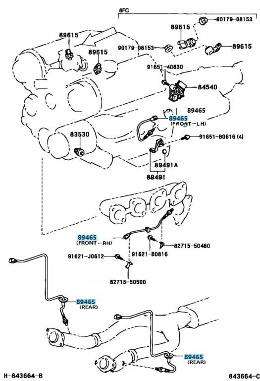 TOYOTA CELSIOR CROWN SOARER LEXUS GS LS SC Genuine Oxygen Sensor 89465 ...