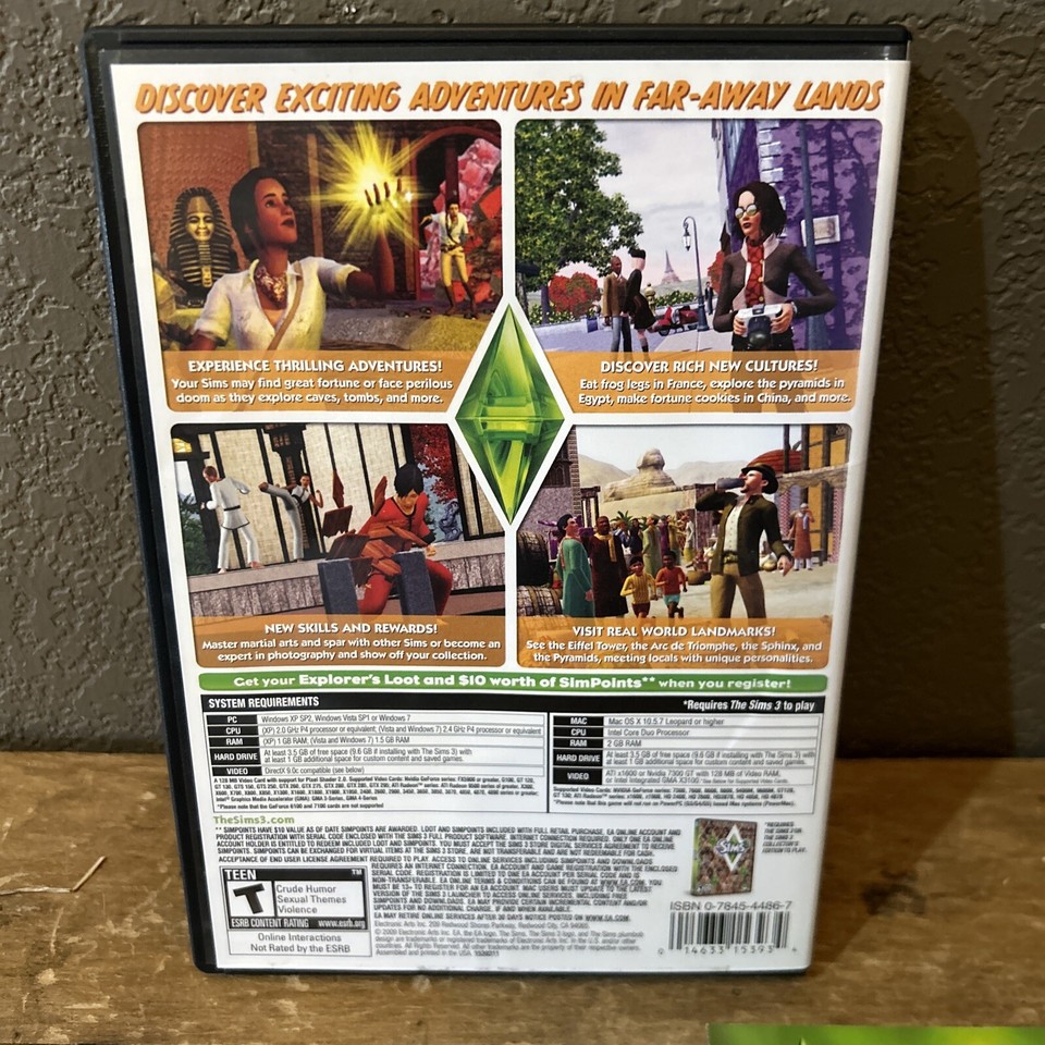 Sims 3 World Adventures Windows Mac 2009 Expansion Pack Installation ...