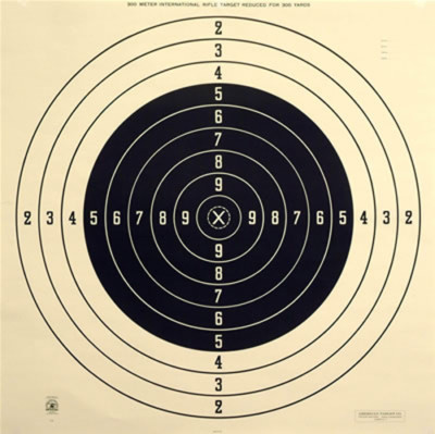 C-3 NRA Official 300 Yard International High Power Rifle Target, UIT ...
