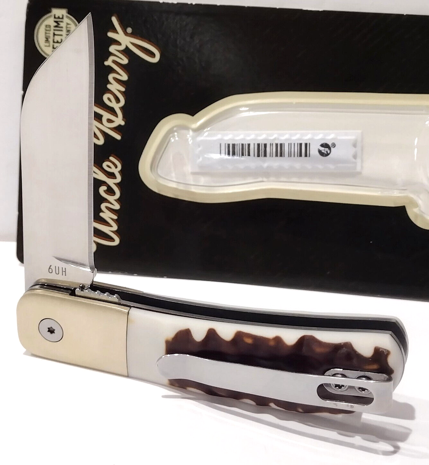 Schrade Old Timer Uncle Henry Barlow Spring Open Assisted Pocket Knife ...
