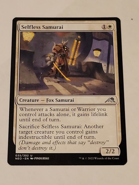 MTG Selfless Samurai Kamigawa: Neon Dynasty 035/302 Regular Uncommon ...