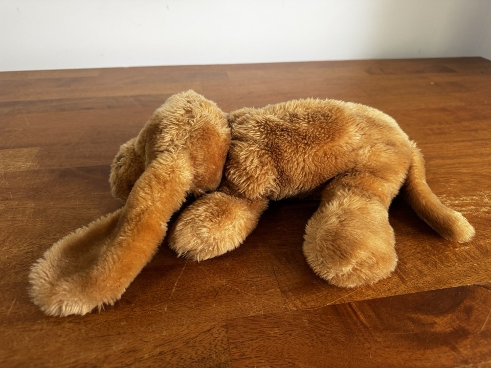 RARE Russ Vintage Max Puppy Dog Stuffed Plush Laying Long Ears Sad ...