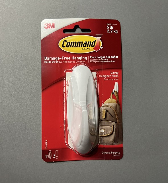 3m 17083 Large White Plastic Command DESIGNER Hook for sale online | eBay