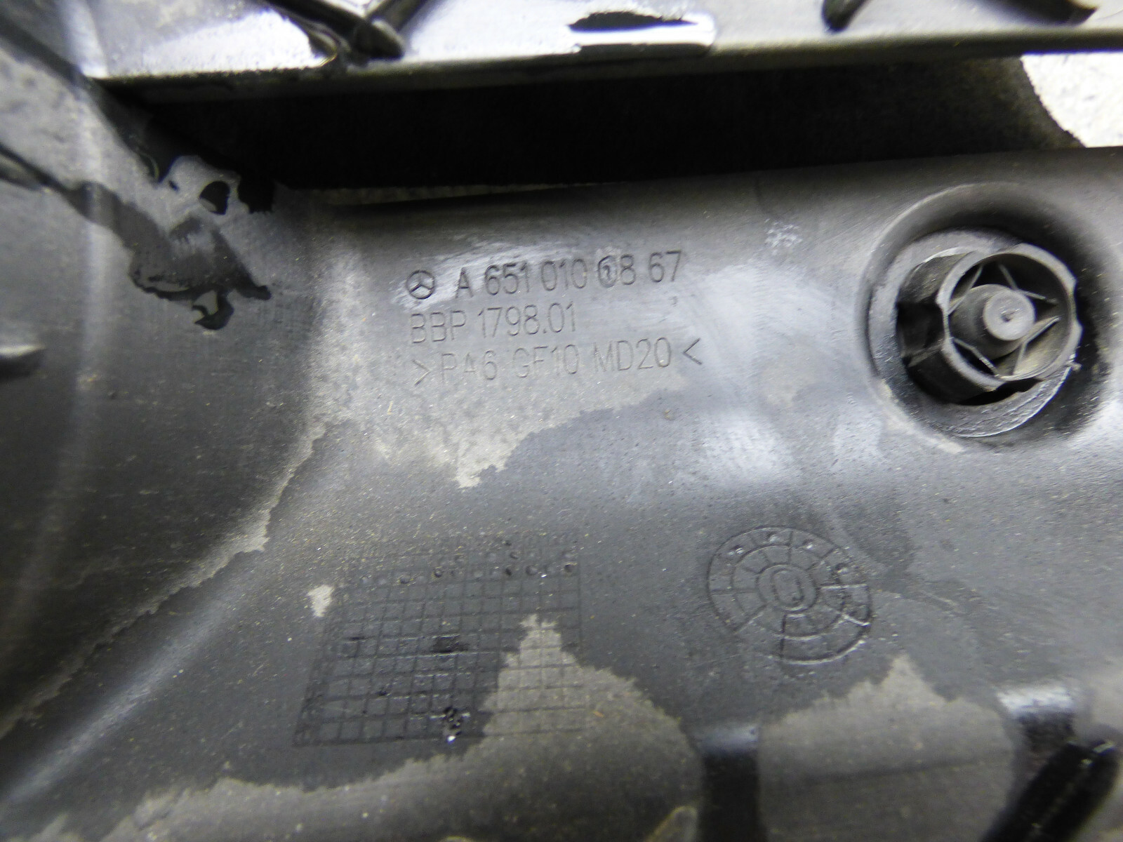 Motorabdeckung A6510100867 Abdeckung 217Tkm Mercedes W204 C 220 CDI 10. ...