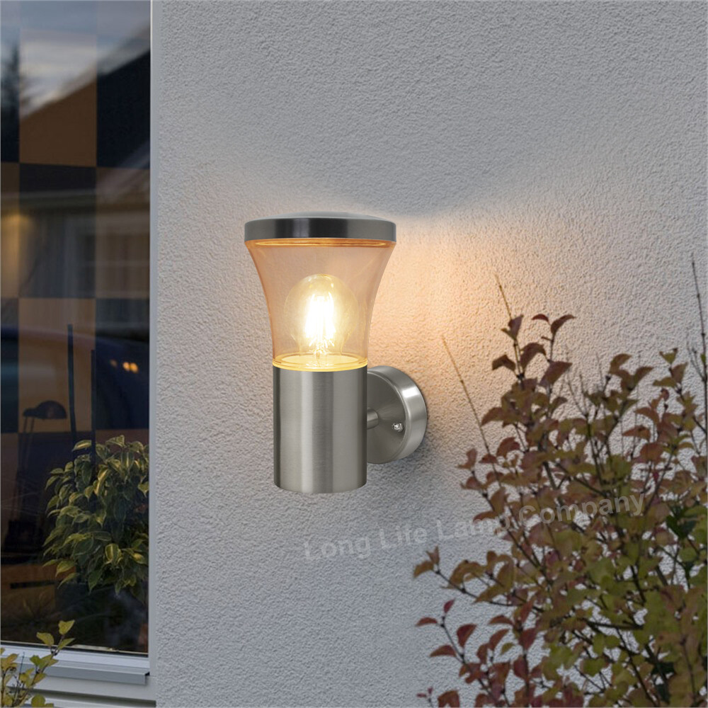 Modern LED Stainless Steel Single Wall Light Outdoor Garden Wall Lamp ...
