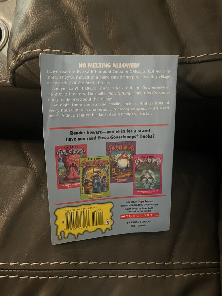 Goosebumps Beware, The Snowman 1997, by R. L. Stine Paperback book Good ...