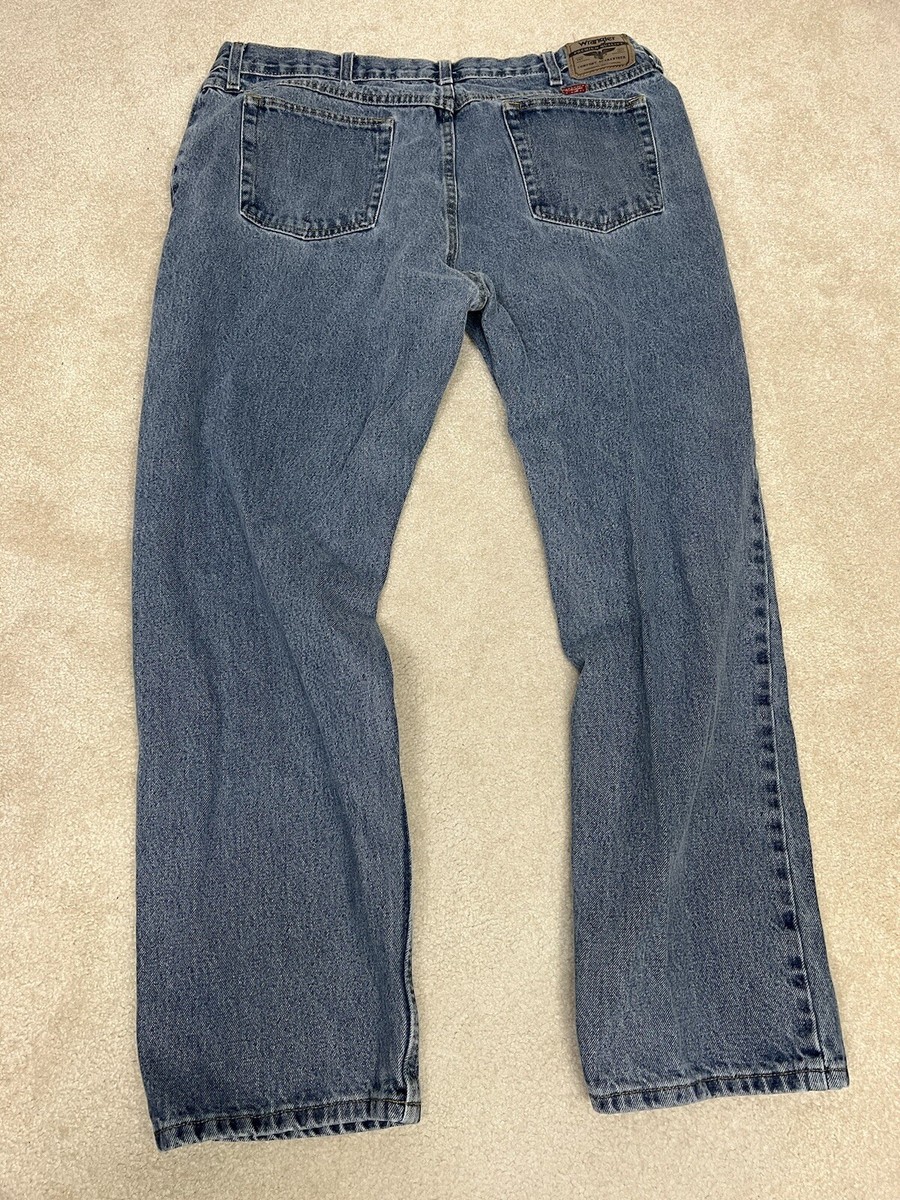 Vintage Wrangler Jeans Mens 42 Blue Denim Pants Straight Vintage Wrangler Jeans Mens 42 Blue Denim Pants Straight