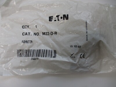 EATON CAT# M22-D-R PUSHBUTTON, RED NEW | eBay