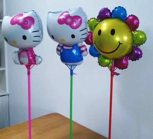 24x Foil Balloon Rods Stick Cup Holder with Cap Party Wedding Party ...