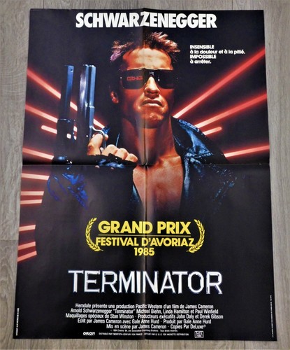 Terminator Affiche ORIGINALE 60x80cm 23"32 1984 Cameron Schwarzenegger ...