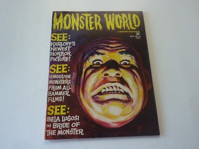 MONSTER WORLD #5 OCT 1965 ALL-TIME CLASSIC MONSTER MAG SCARCE VF+ 8.5 ...