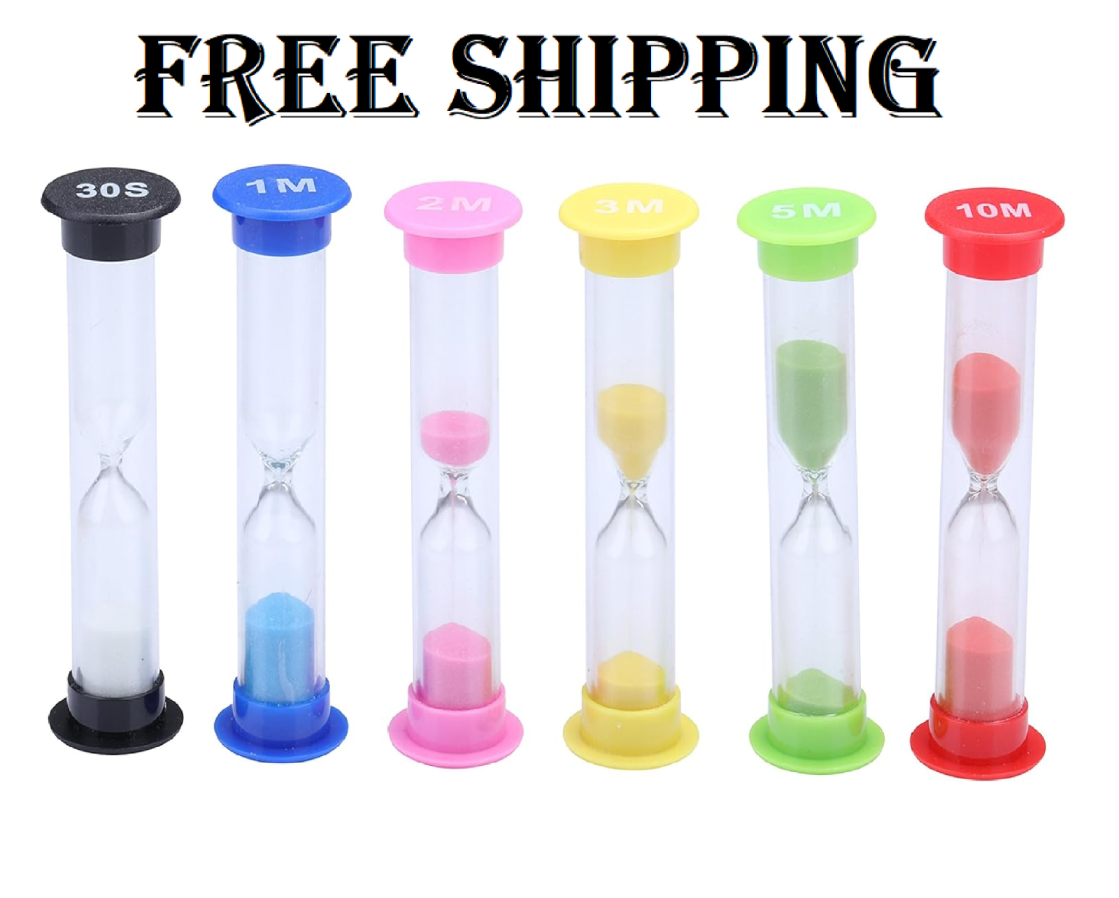 Plastic Sand Timer Sandglass Hourglass Sand Clock Timer 30 Sec, 1 Min ...