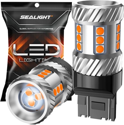 SEALIGHT 7443 7440 W21W 7440NA LED Bulbs 2700K Amber Yellow Bulb Turn ...