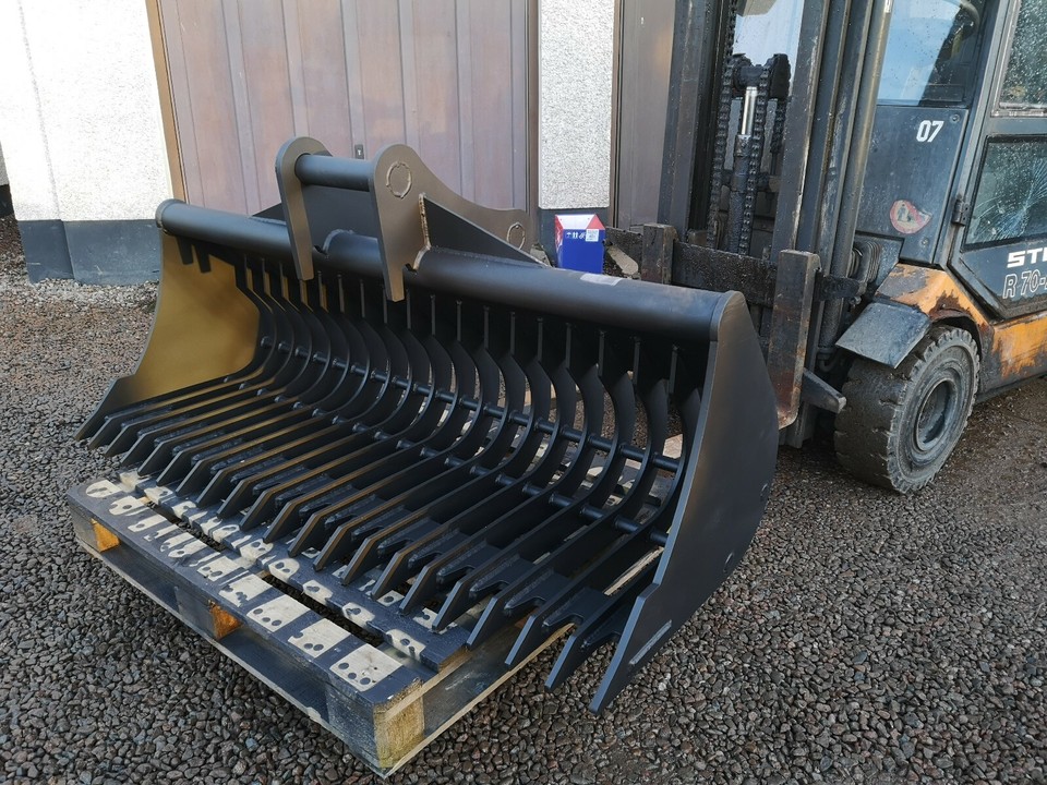 6ft 13 14 Ton Excavator Lawn Rake Riddle Bucket Hardox Tips | eBay UK