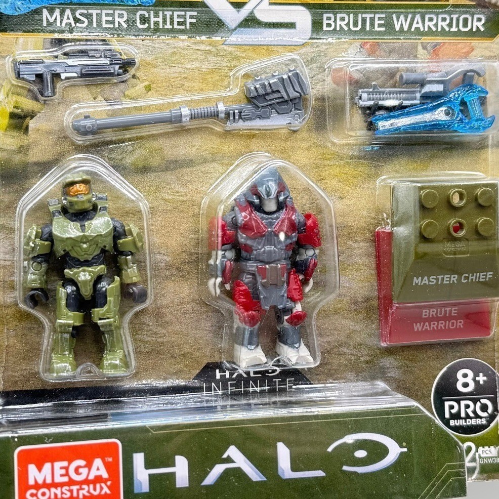 Mega Construx Halo Infinite Master Chief VS Brute Warrior Figure 2-Pack ...
