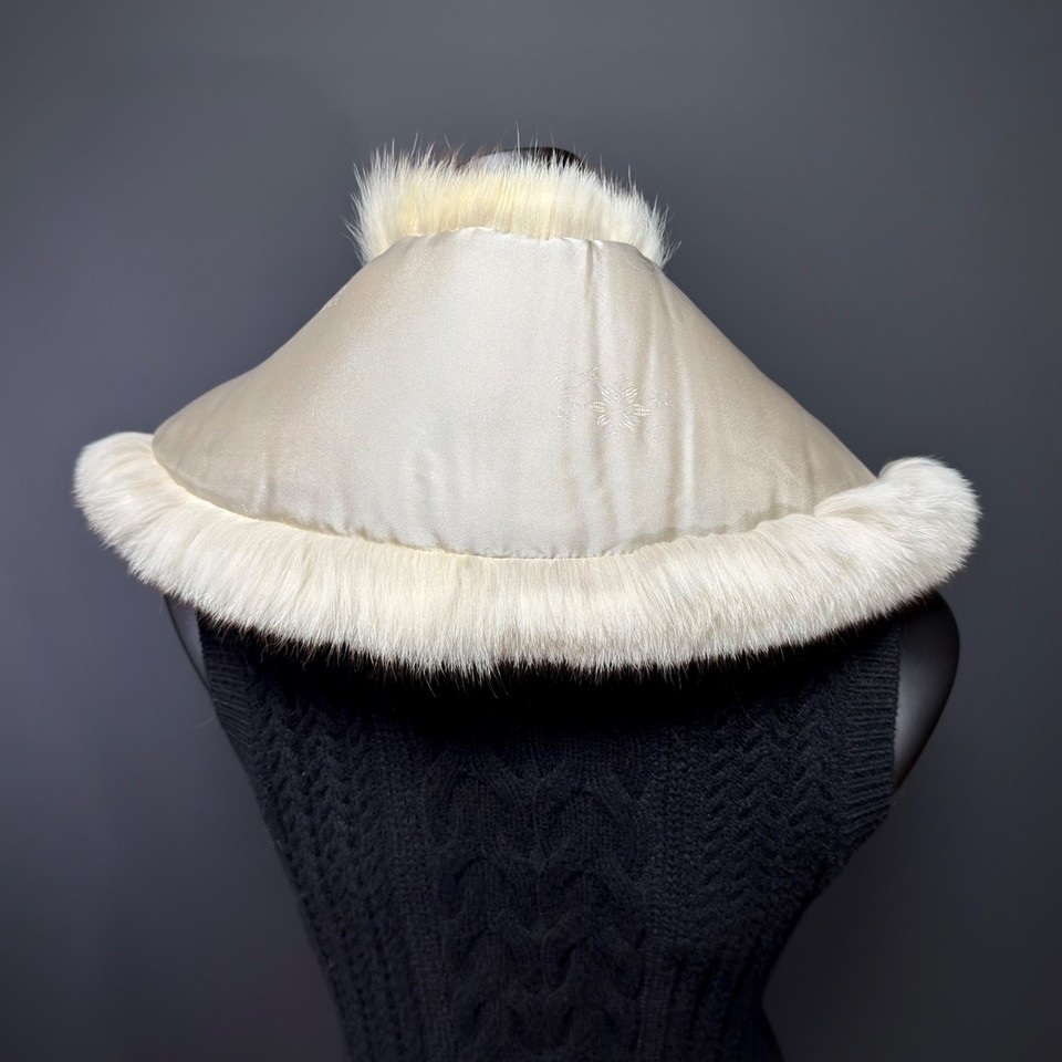 SAGA FOX Blue Fox Real Fur Shawl Wrap Stole Women Luxury Timeless ...