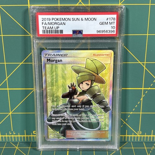 2019 POKEMON SUN & MOON TEAM UP #178 FULL ART/MORGAN PSA 10 Ultra Rare ...