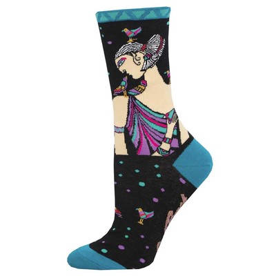 Socksmith Women's Crew Socks Laurel Burch Alka Novelty Footwear | eBay